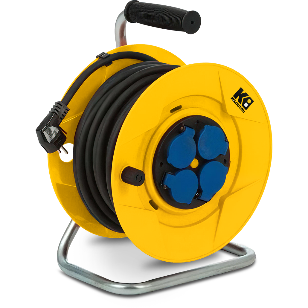 Enrouleur électrique - 25 m - 220 V - 3 500 W - 4 prises - Kiloutou