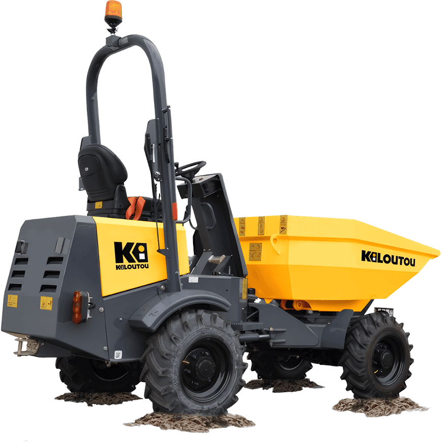 Dumper thermique gyrabenne sur pneus - CU 2000 kg - Kiloutou