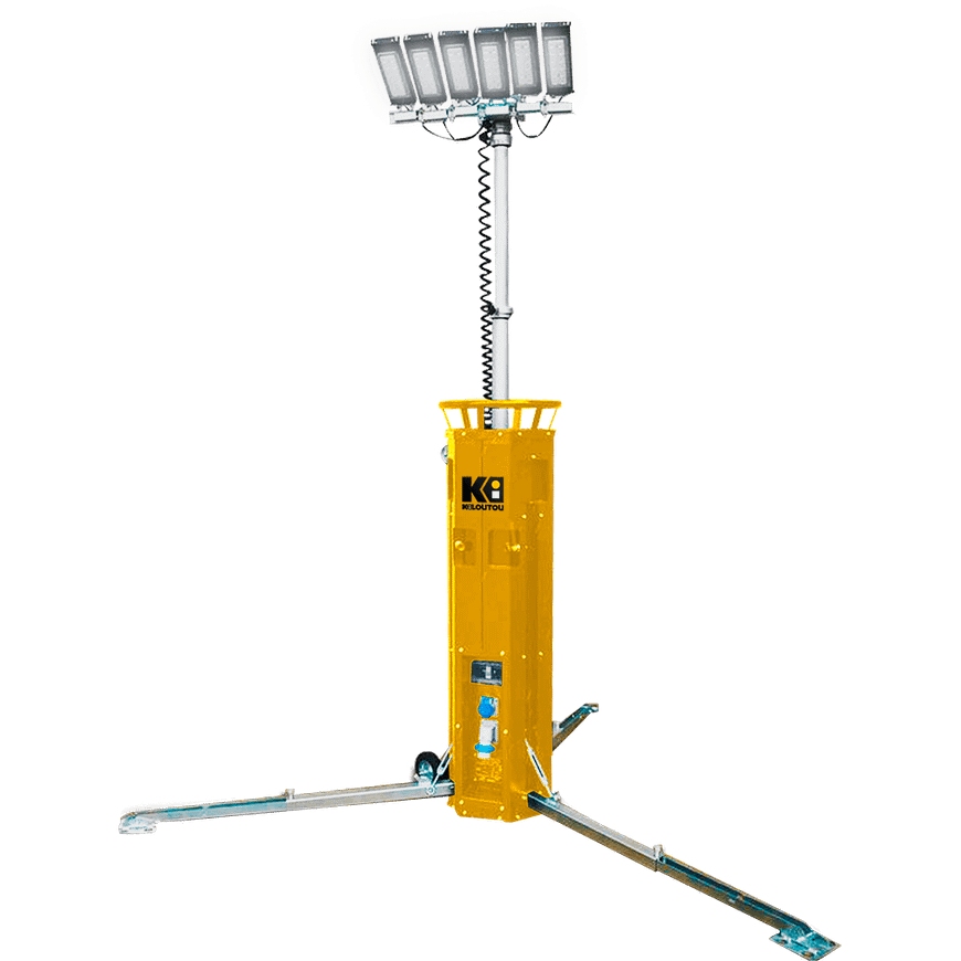 Tour d'éclairage LED - 6 x 80 W - 2000 m² - Kiloutou