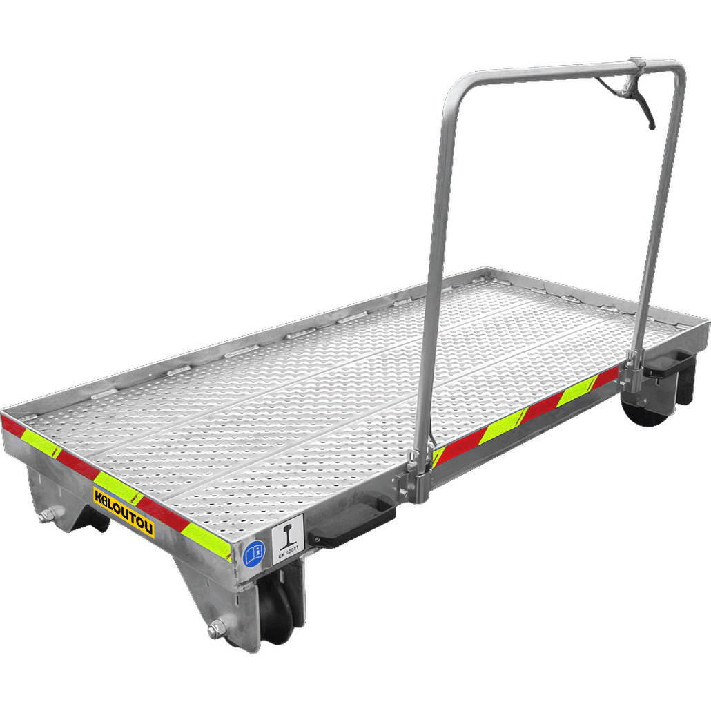 Chariot aluminium autofreiné unidirectionnel - Rail - Kiloutou