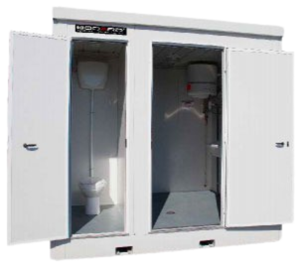 Bungalow de chantier sanitaire - 1 WC - 1 douche - Kiloutou