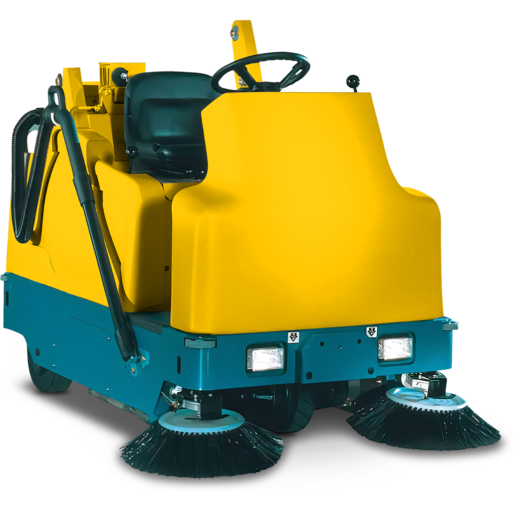 Balayeuse industrielle autoportée grosse capacité double brosse - Kiloutou
